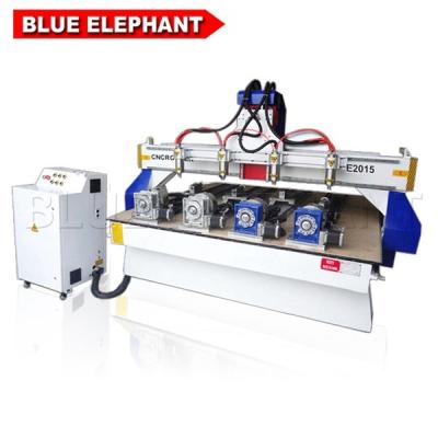 Cina l'importazione dell'invertitore di delta 2.2kw da Taiwan, il commutatore giapponese di OMRON, ELE2015 libera i piani del router di CNC con il dispositivo rotatorio stabilito 4 in vendita