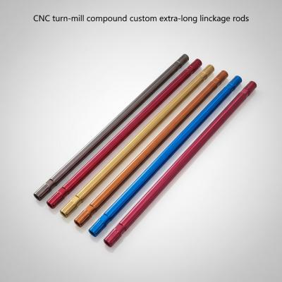 China CNC Turn-mill Compound extra Long Linkage Rods Customized Turning and Milling Aluminum Long Rods Anodizing Parts for sale