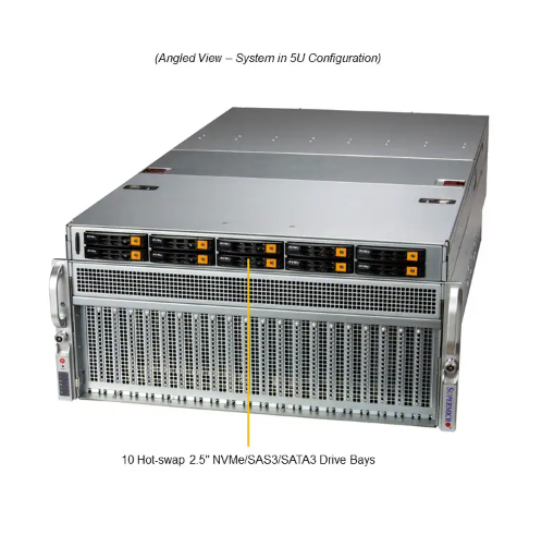Supermicro AS-4124GQ-TNMI 4U GPU Server front view