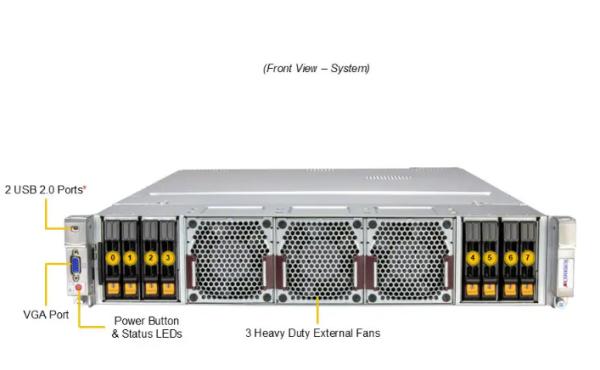 슈퍼마이크로 AS-2145GH-TNMR-LCC 2U GPU 서버와 AMD InstinctTM MI300A 가속 처리 단위 APU
