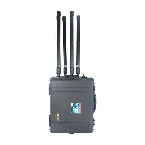 Quality 350W High Power Anti Drone Signal Jammer with 6 Modules and 500-2000m Jamming Range UAV Defense System for sale