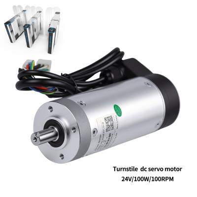China 59mm Flange 24V DC 100W Low‑Temperature Resistant Integrated Gear Servo Motor, 23Nm Max Torque, 2400‑Line Encoder, for Turnstile Speed Gate Barrier Gate for sale