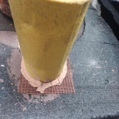 China High Silica Glass Fiber Filter Steel Mesh Cap for Industrial Filtration Needs for sale