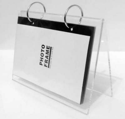China Custom Clear Acrylic Calendar Display Stand Double Sided Picture Frame for sale
