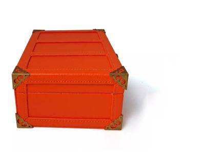 Cina Contenitore di cuoio di unità di elaborazione del MDF che si affolla il contenitore di regalo della valigia del profumo fatto a mano in vendita