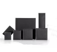China Rectangular PU Leather Box Recyclable Necklace Box Packaging Embossing for sale