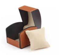 China PU Leather Wrist Watch Boxes Packing Case 4c Offset Printing for sale