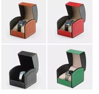 China PU Leather Wrist Watch Boxes Packing Case 4c Offset Printing for sale