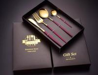 China Flatware Dinnerware Packaging Boxes With 410 Stainless Steel Spoon And Fork for sale