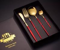 China Flatware Dinnerware Packaging Boxes With 410 Stainless Steel Spoon And Fork for sale