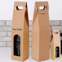 China Polishing Wine Bottle Gift Boxes UV Coating Custom Printed Wine Boxes for sale
