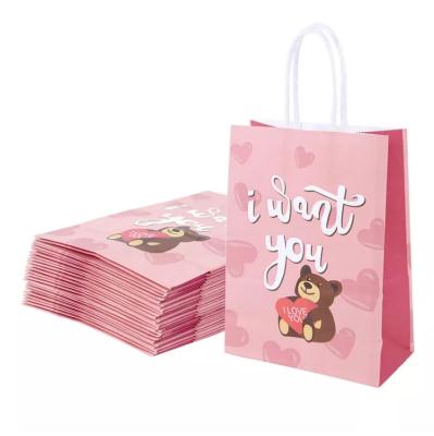 Cina Incidere della borsa del regalo di Libro Bianco della borsa CMYK Kraft di carta kraft dei biglietti di S. Valentino in vendita
