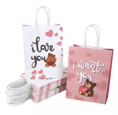 Cina Incidere della borsa del regalo di Libro Bianco della borsa CMYK Kraft di carta kraft dei biglietti di S. Valentino in vendita