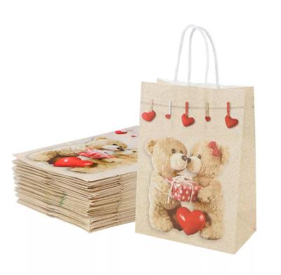 Cina Incidere della borsa del regalo di Libro Bianco della borsa CMYK Kraft di carta kraft dei biglietti di S. Valentino in vendita