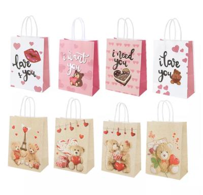 Cina Incidere della borsa del regalo di Libro Bianco della borsa CMYK Kraft di carta kraft dei biglietti di S. Valentino in vendita