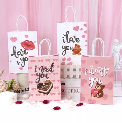 Cina Incidere della borsa del regalo di Libro Bianco della borsa CMYK Kraft di carta kraft dei biglietti di S. Valentino in vendita