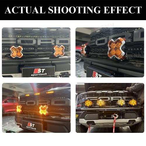 Viknav Truck Bumper Light Bracket for 2021-2024 Ford F150 Raptor Custom Modified Front Bumper Light Bracket Mount Accessories