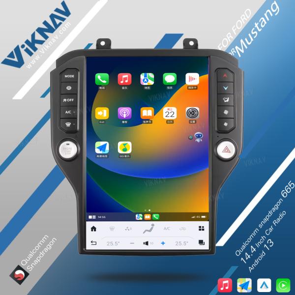 Quality Viknav 14.4 Inch Touch Screen Car Radio For Ford Mustang 2015-2022 Multimedia for sale