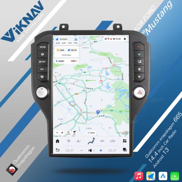 Quality Viknav 14.4 Inch Touch Screen Car Radio For Ford Mustang 2015-2022 Multimedia for sale