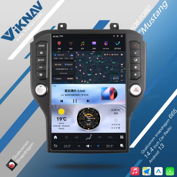 Quality Viknav 14.4 Inch Touch Screen Car Radio For Ford Mustang 2015-2022 Multimedia for sale