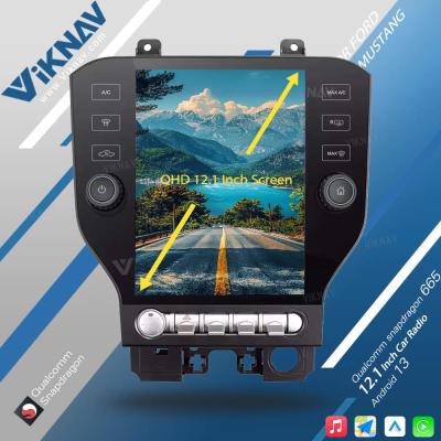 China Radio de coche con pantalla táctil Viknav para Ford Mustang 2014-2021, reproductor de video, unidad principal, estéreo Auro, navegación GPS Android, Carplay en venta