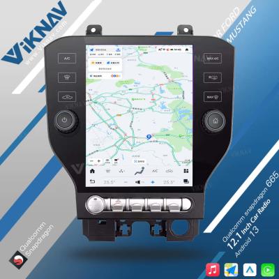 China Radio de coche con pantalla táctil Viknav para Ford Mustang 2014-2021, reproductor de video, unidad principal, estéreo Auro, navegación GPS Android, Carplay en venta
