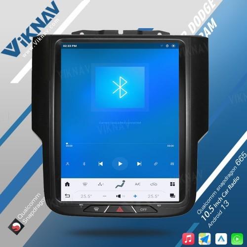 Quality VIKNAV 10.5 Inch Touch Screen 8 Core Android Car Radio For Dodge Ram 1500 2013 for sale