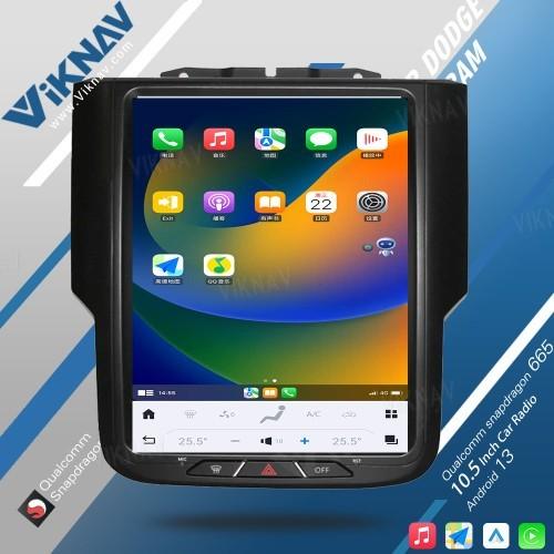 Quality VIKNAV 10.5 Inch Touch Screen 8 Core Android Car Radio For Dodge Ram 1500 2013 for sale