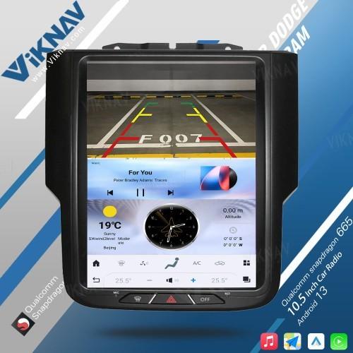 Quality VIKNAV 10.5 Inch Touch Screen 8 Core Android Car Radio For Dodge Ram 1500 2013 for sale