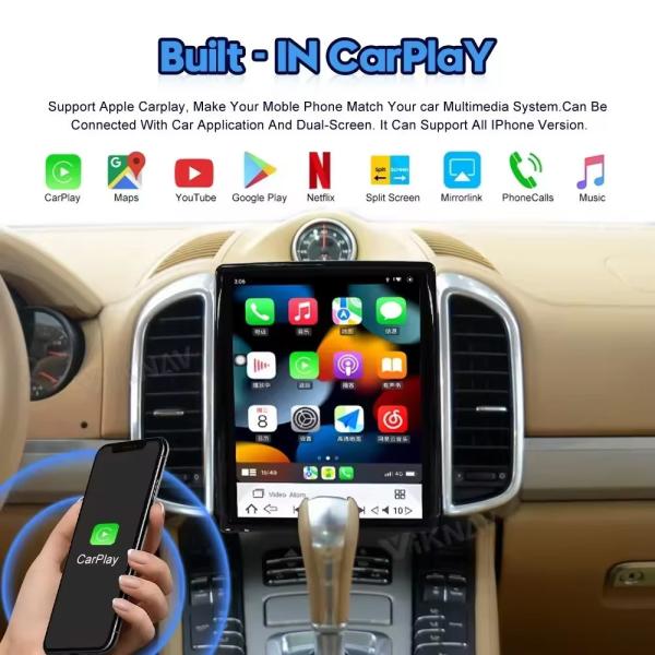Quality VIKNAV Aftermarket 10.4inch Cayenne Porsche Head Unit Replacement 2011-2016 for sale