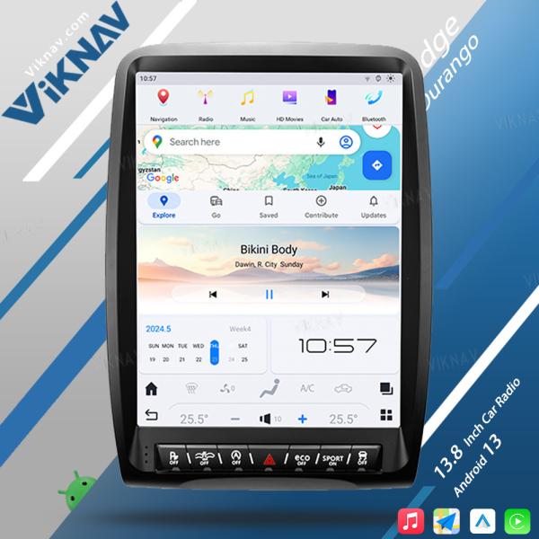 Quality VIKNAV 13.8 inch Car Radio For Dodge Durango 2014-2016 Replacement Wireless for sale