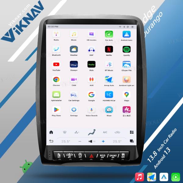 Quality VIKNAV 13.8 inch Car Radio For Dodge Durango 2014-2016 Replacement Wireless for sale