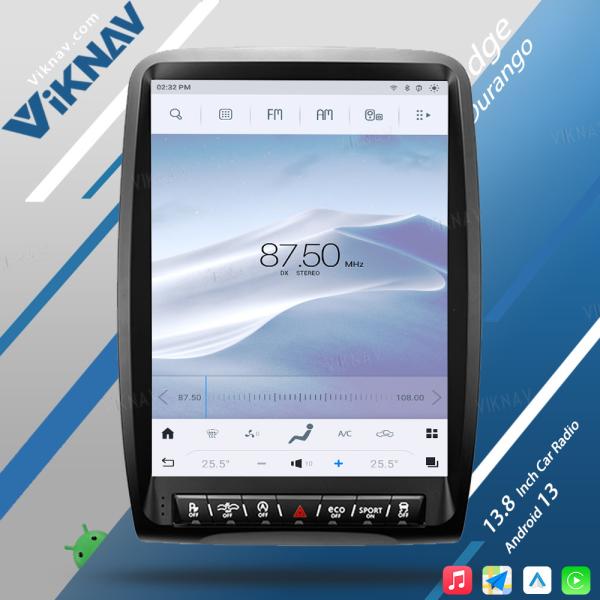 Quality VIKNAV 13.8 inch Car Radio For Dodge Durango 2014-2016 Replacement Wireless for sale