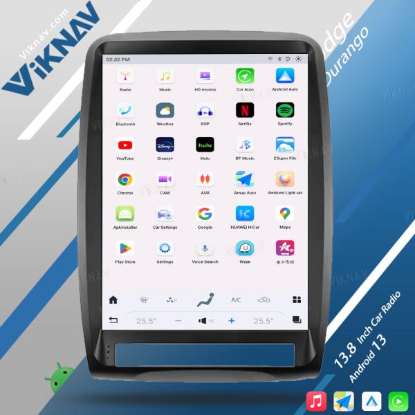 Quality VIKNAV 13.8 inch Car Radio For Dodge Durango 2011-2013 Tape Recorder Android 13 for sale