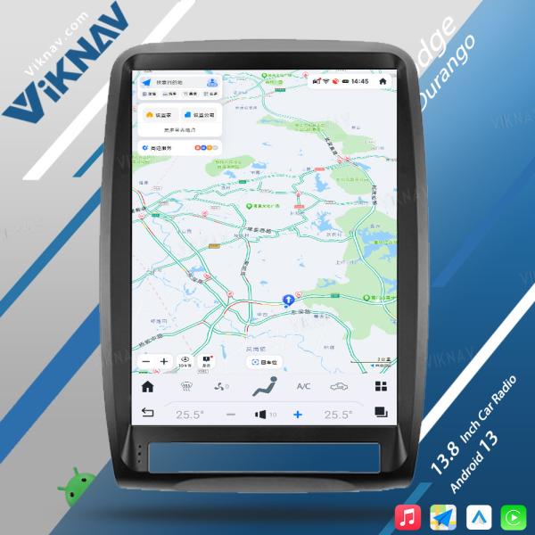Quality VIKNAV 13.8 inch Car Radio For Dodge Durango 2011-2013 Tape Recorder Android 13 for sale