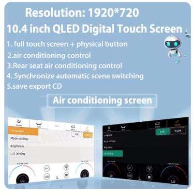 China 10.4 inch AC-paneel Display Voor Land Range Rover Vogue V8 L322 Houd de originele functies met Auto Air Condition Control Te koop