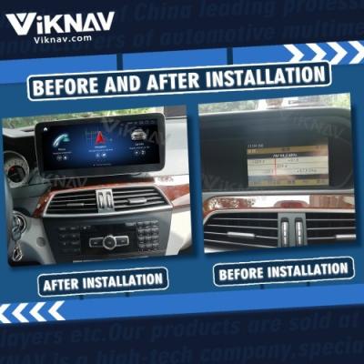 China Viknav 12.3 pulgadas Android Car con pantalla reproductor multimedia para Mercedes Benz Clase C W204 2008-2010 GPS 2Din NTG4.0 en venta