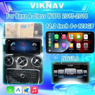 Viknav Android de 12,3 polegadas Para Benz A W176 CLA C117 GLA X156 G W463 2013-2018 GPS Carro Com Leitor de Rádio de Tela (NTG5.0)