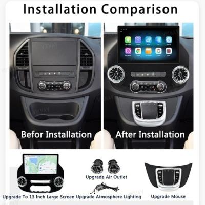 China Viknav 13 Inch Android Car Radio For Benz Vito 2015-2021 (128GB Car Radio+Digital Instrument Cluster+Mouse） for sale