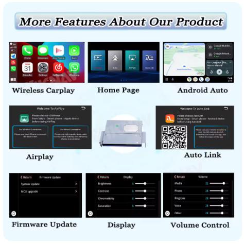 Quality Viknav Linux System Decoder Box Apple Android Wireless Auto CarPlay For Toyota for sale