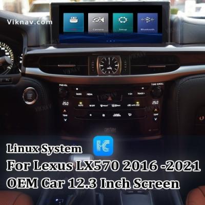 Китай Viknav Fit For Original Car 12.3-дюймовый экран Linux Система для Lexus LX570 2016-2021 Беспроводная Apple CarPlay Android Auto продается