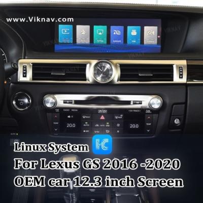 中国 Viknav Linux System For Lexus GS 2016 -2020 ワイヤレス Apple CarPlay Android Auto オリジナルカーのみをサポートする 12.3インチ スクリーン 販売のため