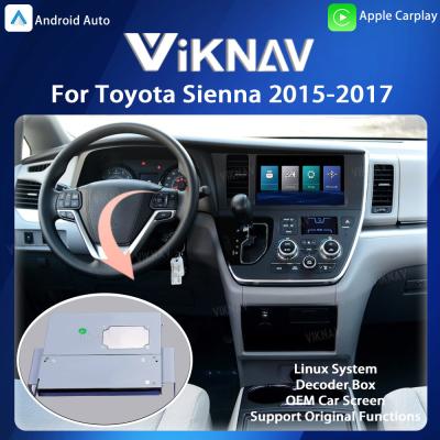 中国 Viknav Linux システムデコーダーボックス Apple Android 無線自動カープレイ Toyota Sienna 2015-2017 販売のため
