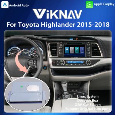 中国 Viknav Linux システム・デコーダーボックス Apple Android 無線自動カープレイ For Toyota Highlander 2015-2018 販売のため