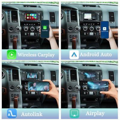 중국 Viknav 리눅스 시스템 디코더 박스 Apple Android 무선 오토 CarPlay Toyota Sequoia 2014-2017용 판매용