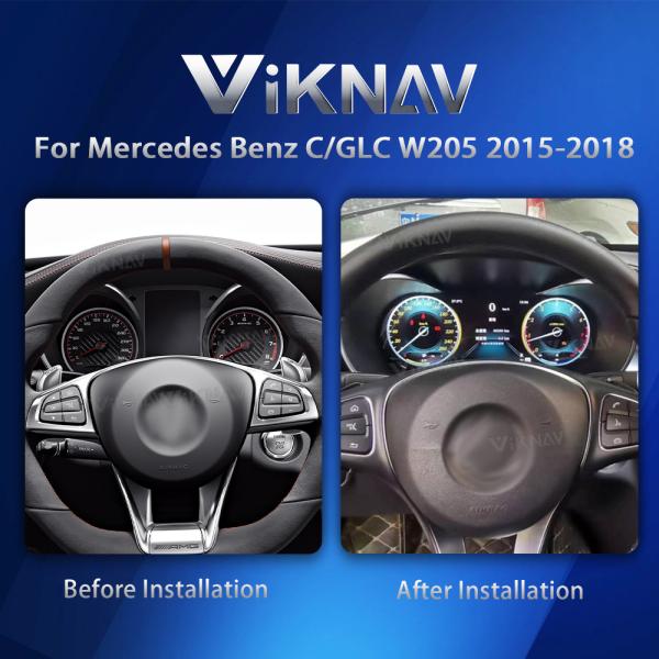 Quality VIKNAV Digital Cluster Car SpeedoMeter For Mercedes Benz C/GLC W205 2015-2018 for sale