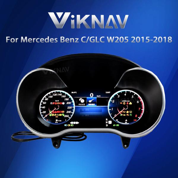 Quality VIKNAV Digital Cluster Car SpeedoMeter For Mercedes Benz C/GLC W205 2015-2018 for sale