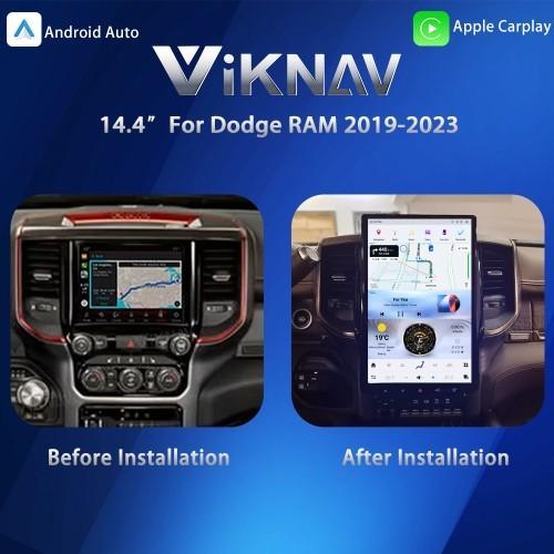 Quality VIKNAV 14.4 " Car Radio For Dodge RAM 2019-2023 Wireless Carplay Android 13 for sale