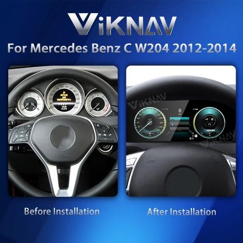Quality VIKNAV 12.3" Digital Speedometer for Mercedes Benz C-Class W204 2012-2014 for sale