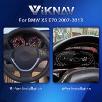 China VIKNAV 12.3 Inch Digital Instrument Cluster for BMW X5 E70 2007-2013 Linux 1920x720 for sale